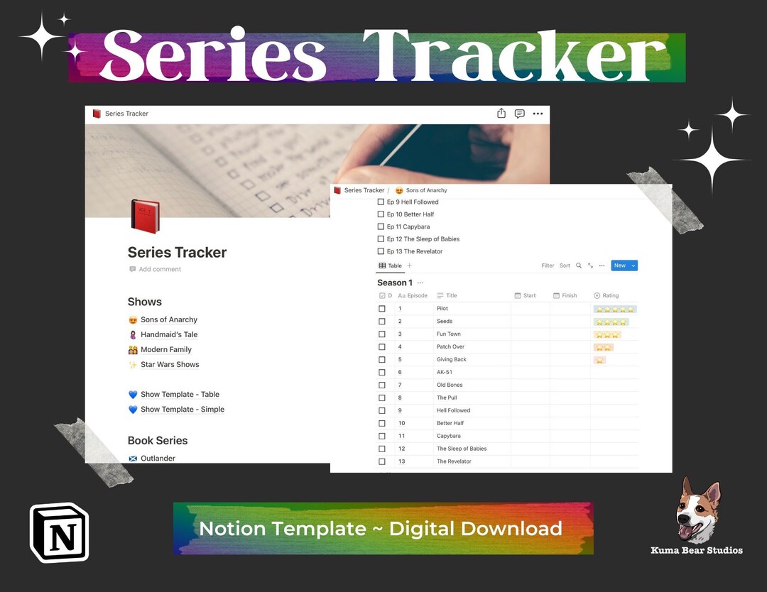 Notion Template - Series Tracker - Etsy