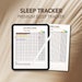 Digital Sleep Tracker, Sleep Chart, Sleep Journal, Sleep Log, Daily and ...