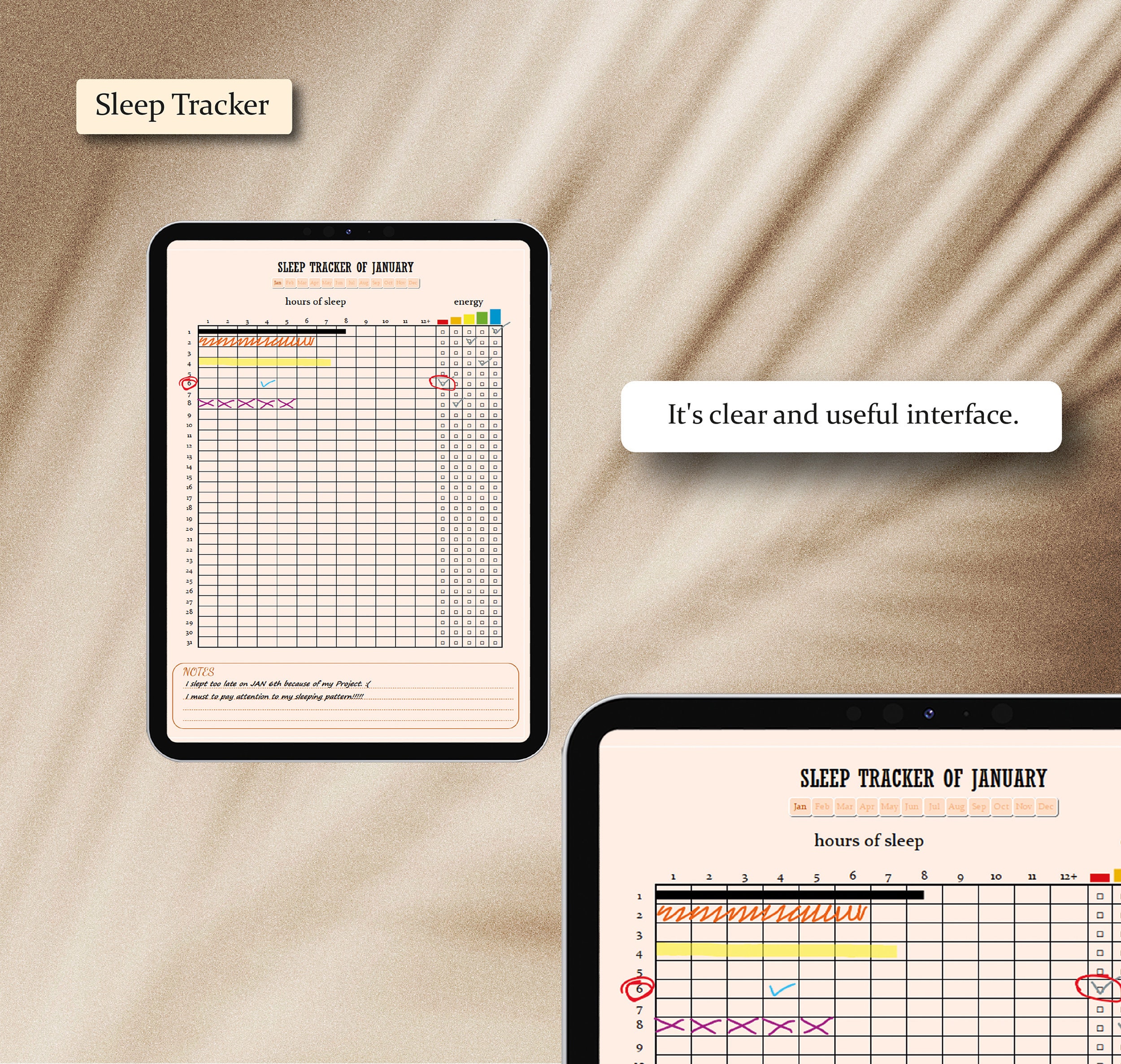 Digital Sleep Tracker Sleep Chart Sleep Journal Sleep Log - Etsy