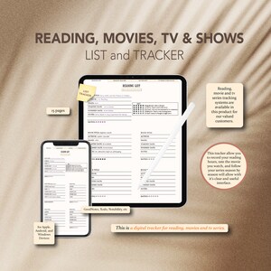 Digital Reading, Movies, Tv and Shows Tracker, Reading List, Reading ...