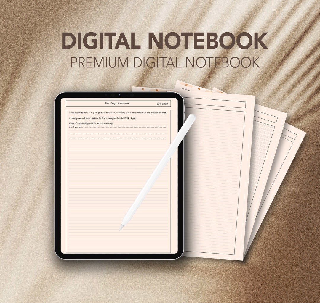 Digital Notebook, Goodnotes, Notability, Ipad, Minimalist Notebook ...