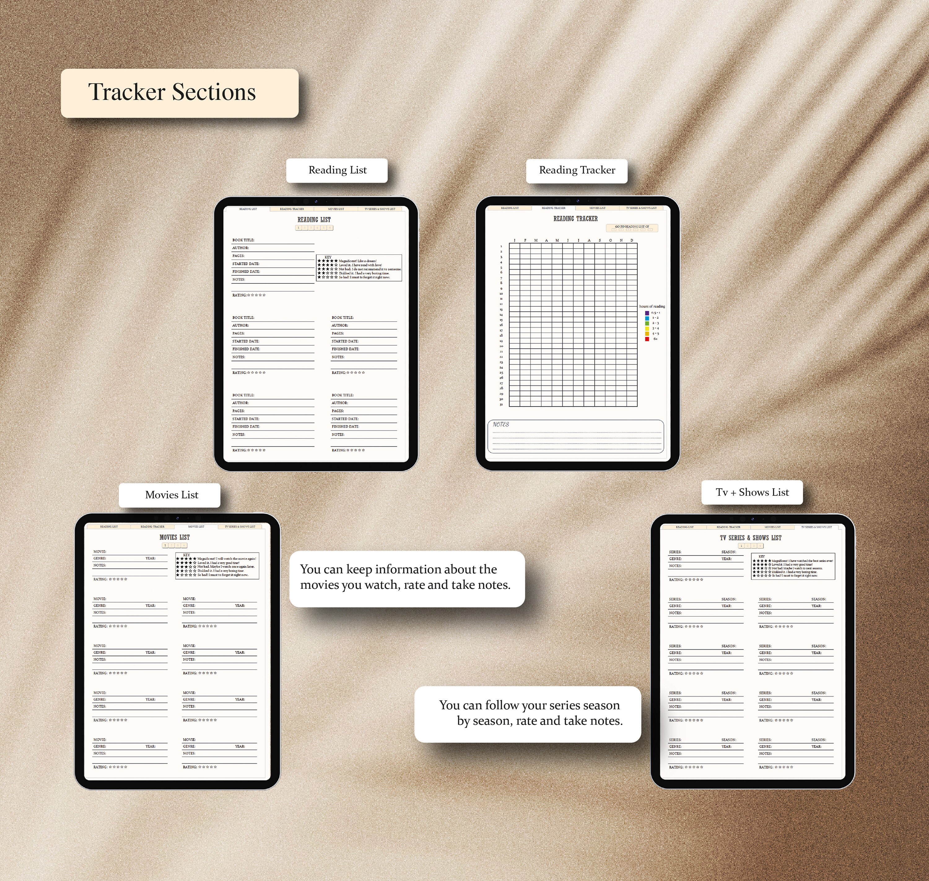Digital Reading, Movies, Tv and Shows Tracker, Reading List, Reading ...