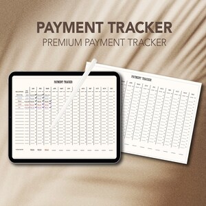 Digital Payment Tracker, Payment Plan, Annual, Monthly, Debt, Payment ...