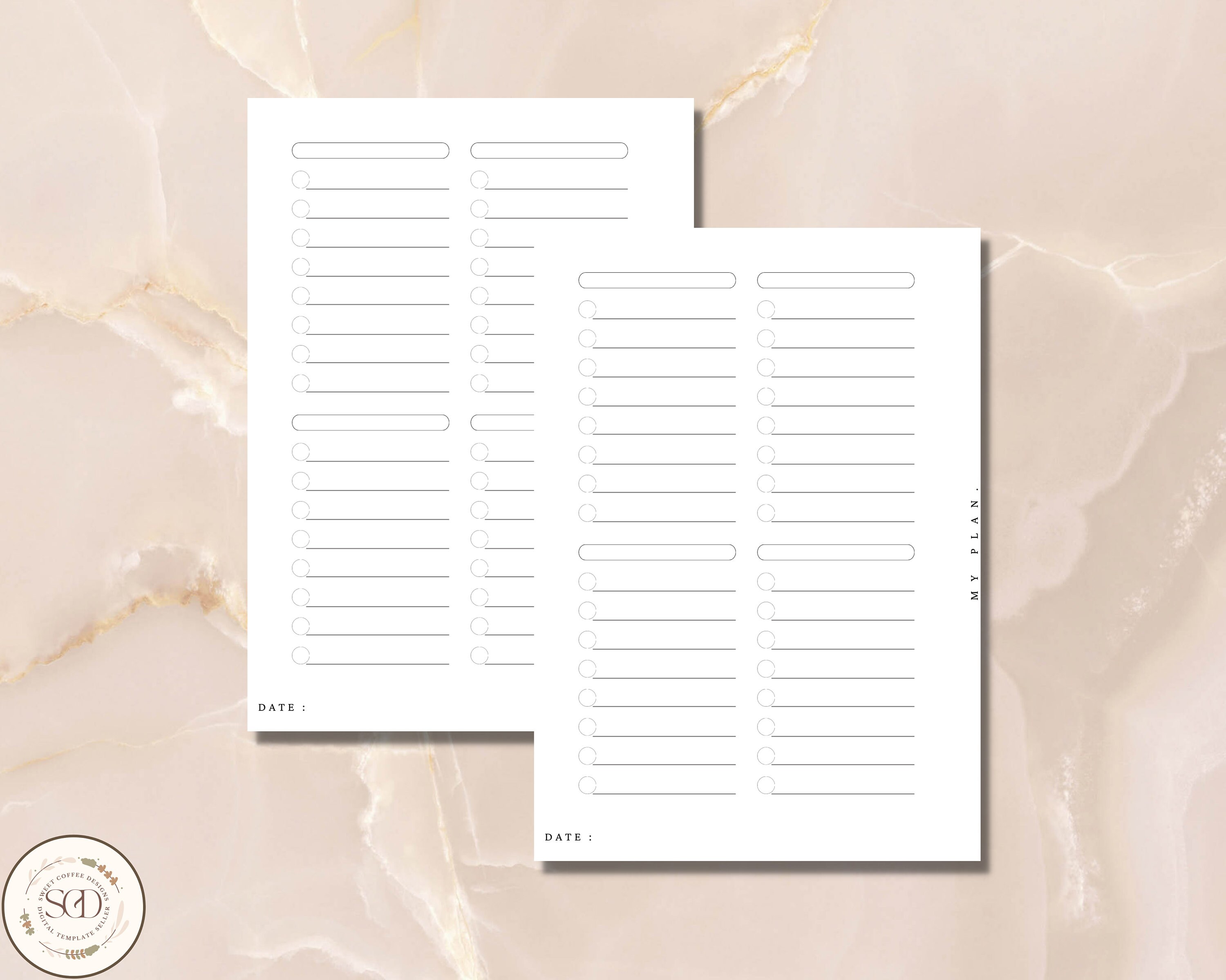 Blank Checklist PDF, Basic Blank Checklist, to Do List, Minimalist ...