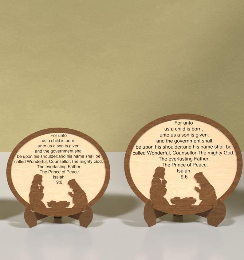 Isaiah 9:6 Nativity Laser Cut File, Christmas Decor, Bible Verse, Wood ...