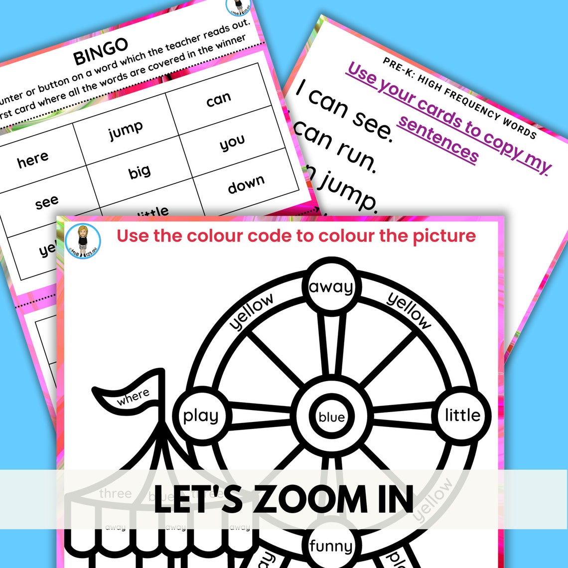 Prek Dolch Sight Words Packet-flashcards and Word Lists, Worksheets and ...