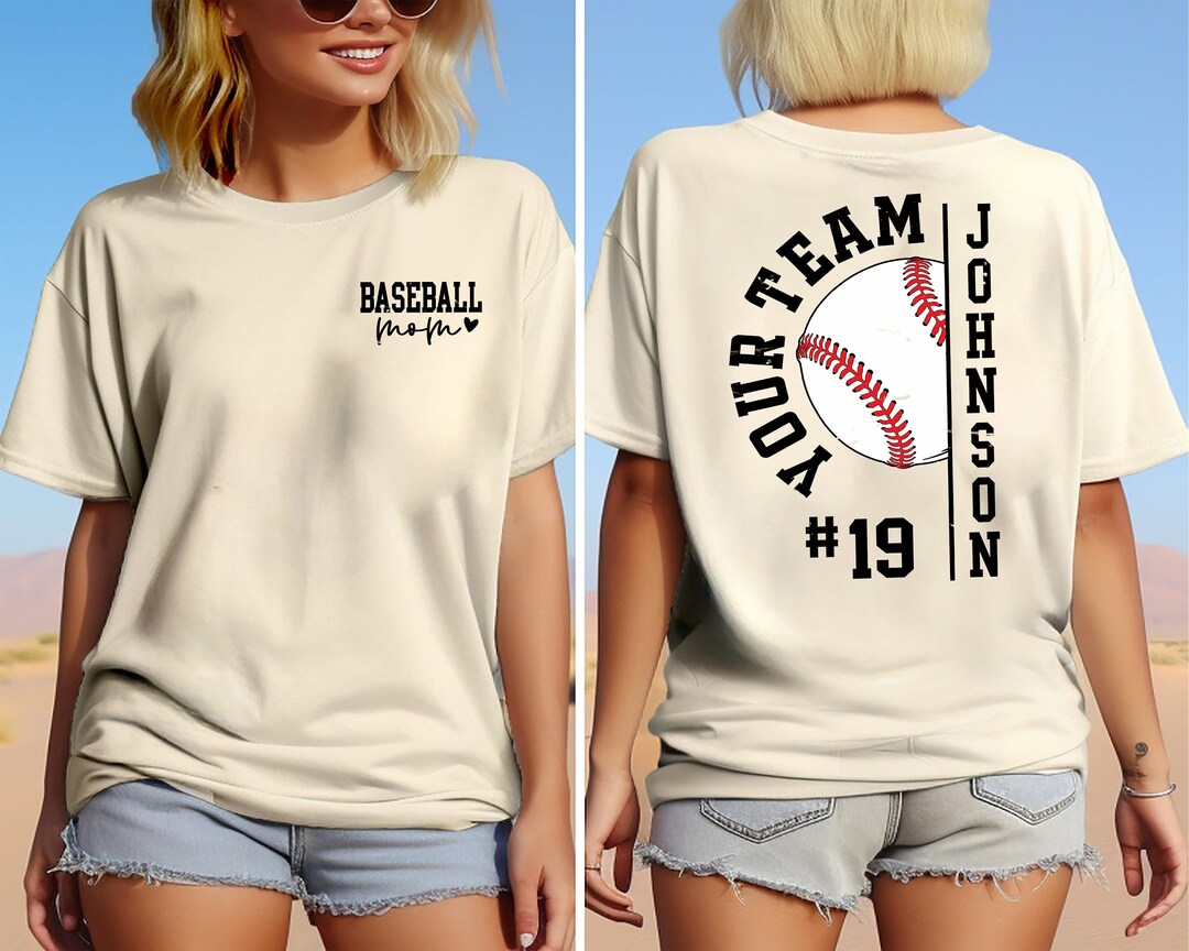 Custom Baseball Mom Shirts, Personalized Baseball Shirt, Game Day ...