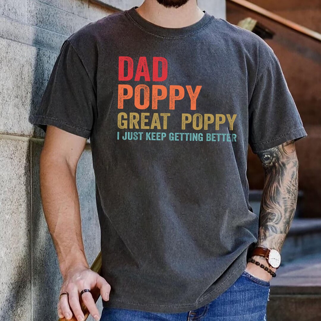 Poppy Shirt, Dad Poppy the Man the Myth the Legend T-shirt, Poppy Gift ...