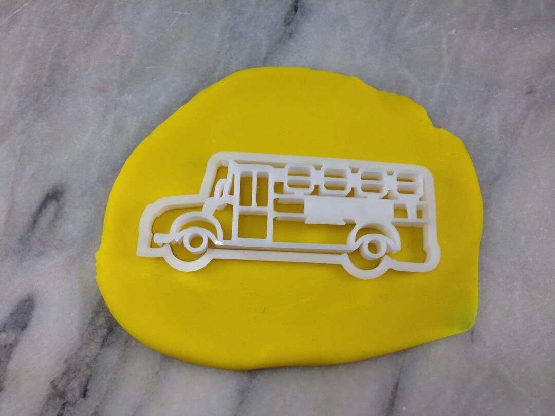 School Bus Cookie Cutter 2-piece Outline & Stamp. Back to - Etsy