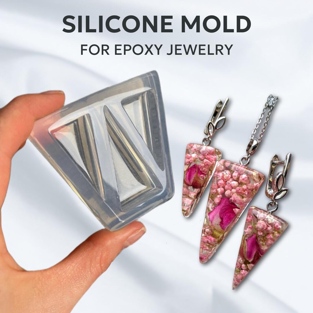 Silicone Molds "elongated Triangles" for Earrings and Pendants or ...