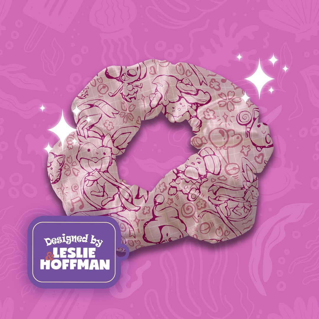 Sylveon Line Pokemon Scrunchie Cartoon Scrunchie Cartoon - Etsy