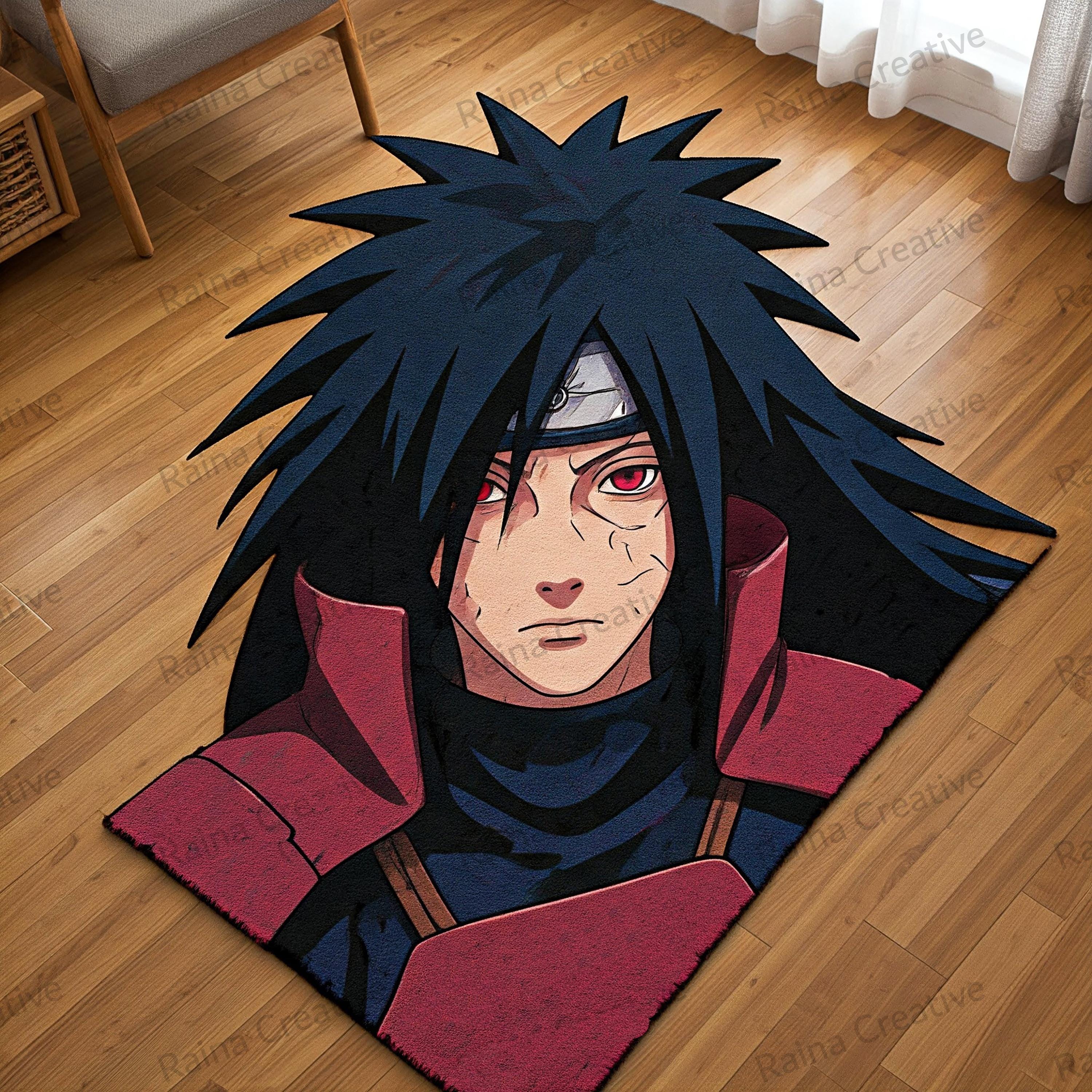 Madara Uchiha Rug Bold Anime-inspired Carpet for Fans and Home Décor ...