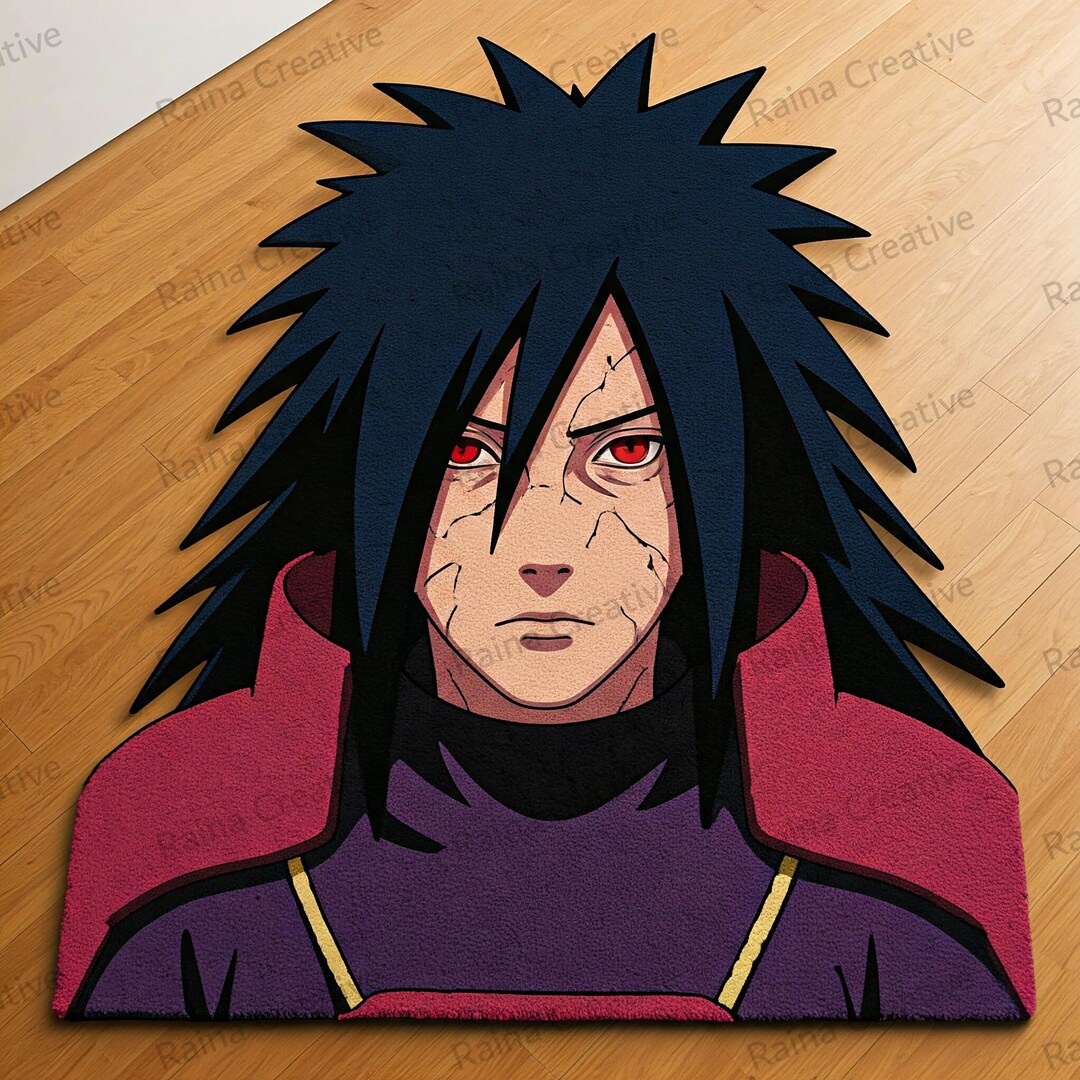 Madara Uchiha Rug - Bold Anime Carpet for Naruto Fans and Home Decor ...
