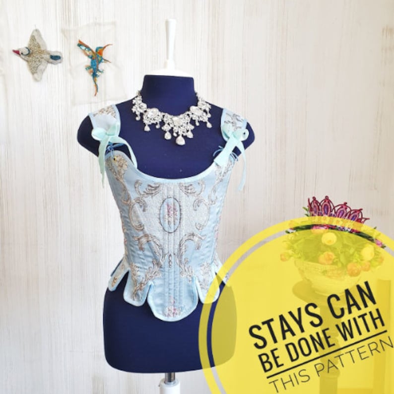 17th-18th Century Stays Corset Pattern (size 42EU-16UK-M) (PDF Pattern ...