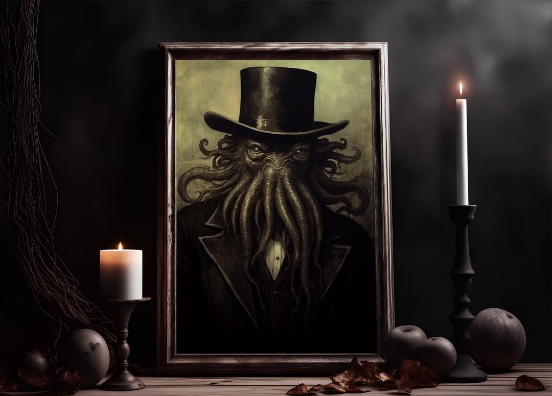 Cthulhu Victorian With Hat Print Decorative Art Poster - Etsy