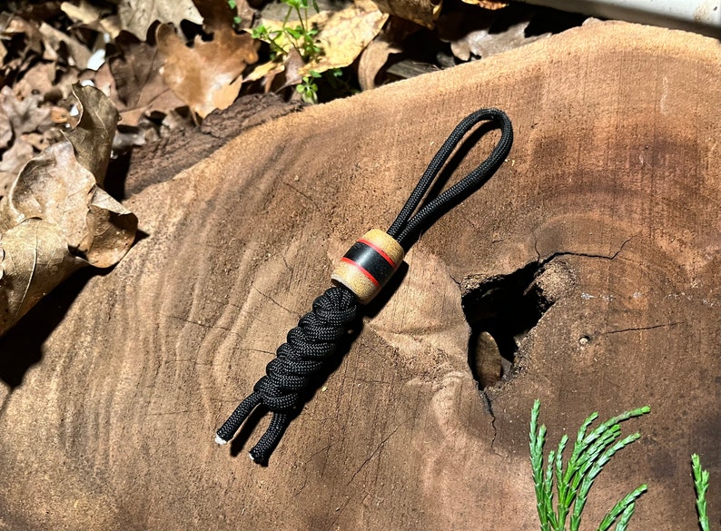 Micarta EDC Knife Lanyard Bead With Lanyard - Etsy
