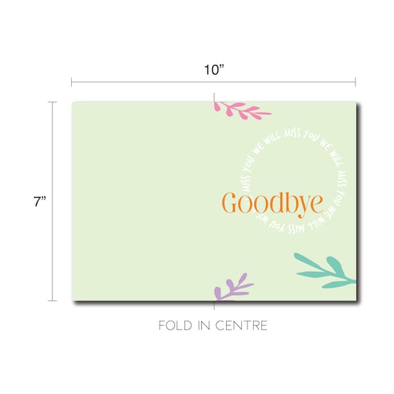 Farewell Cards Template