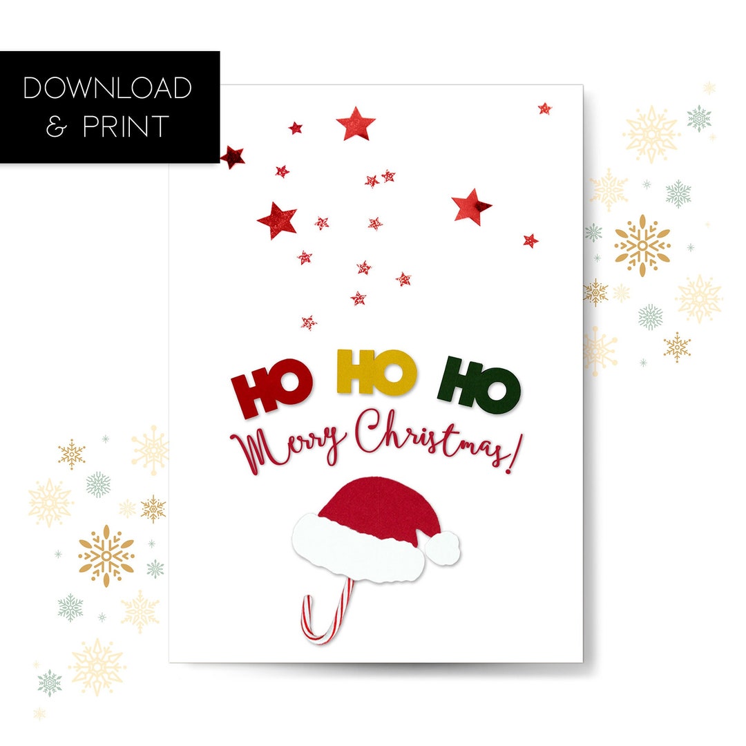 Printable Christmas Kids Card | Digital Merry Christmas Card ...