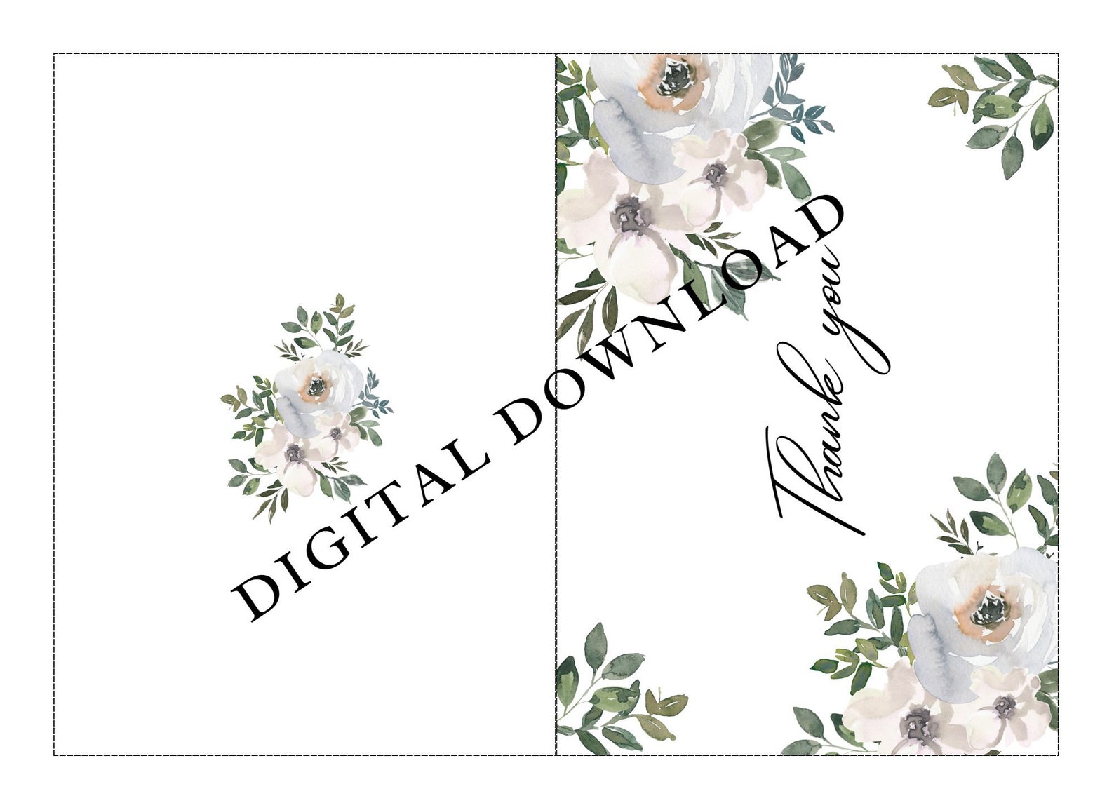 Printable Thank You Card, Appreciation Card, Digital Thank You Card ...