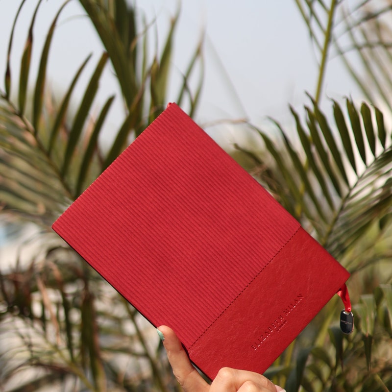 Red Leather Journal - Etsy