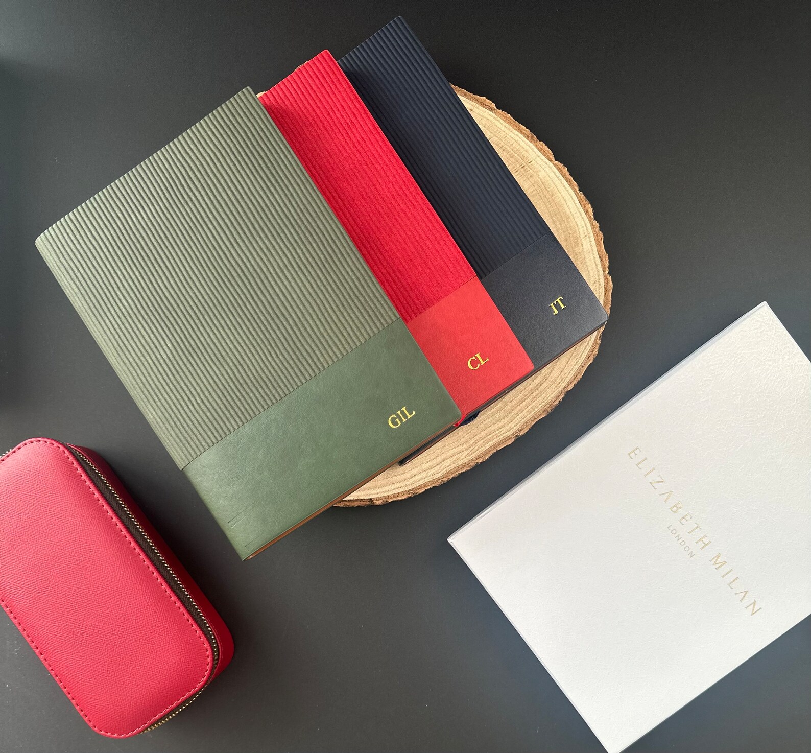Personalised Notebook, Red Leather Notebook, Lined Paper Notebook, A5 ...