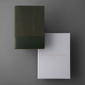 Personalised Notebook, Green Leather Notebook, Lined Paper Book, A5 ...