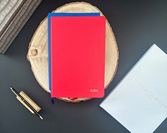 Personalised Notebook, Green Leather Notebook, Lined Paper Book, A5 ...