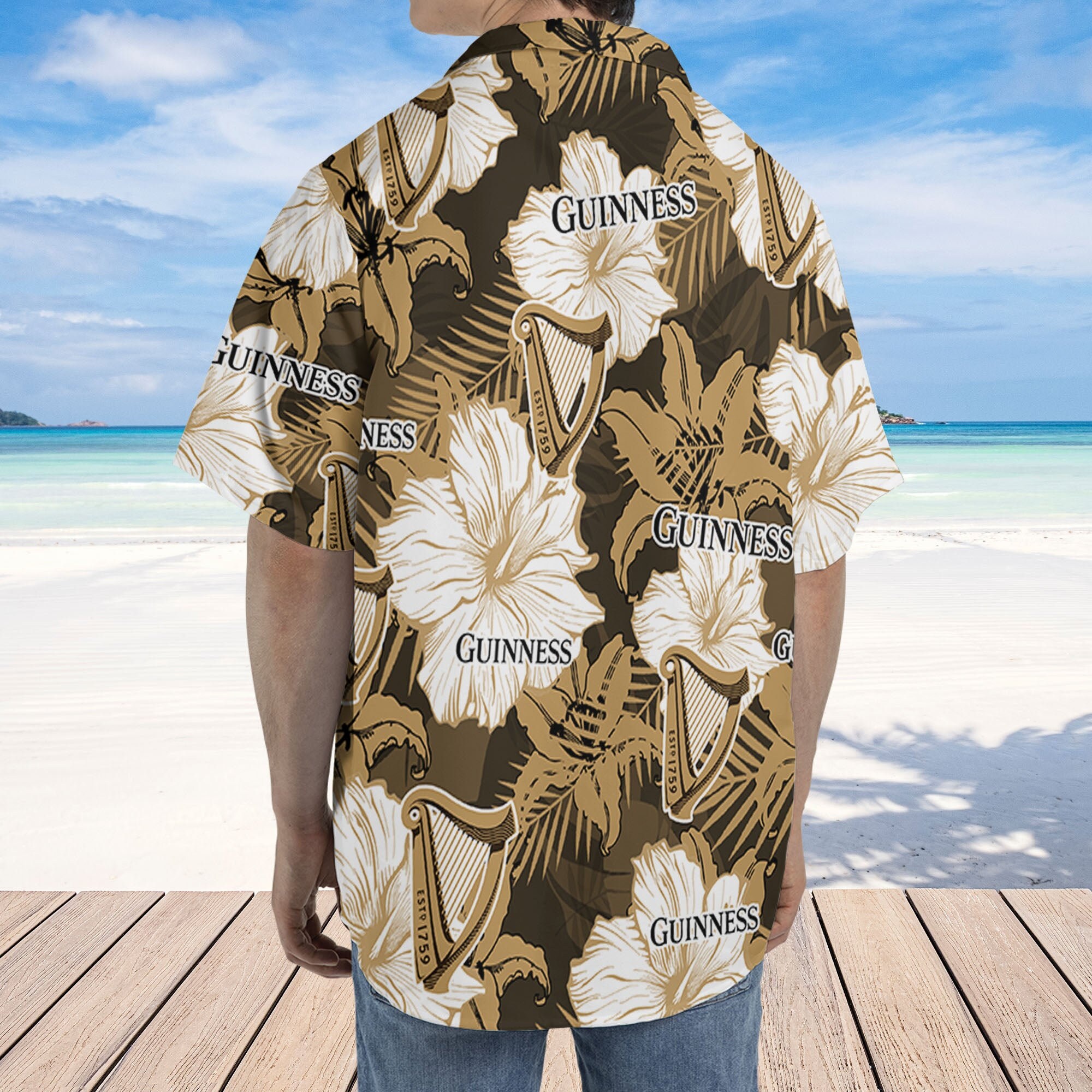 Guinness Hawaiian Floral Pattern Guinness Baseball Shirt, Hawaiian ...
