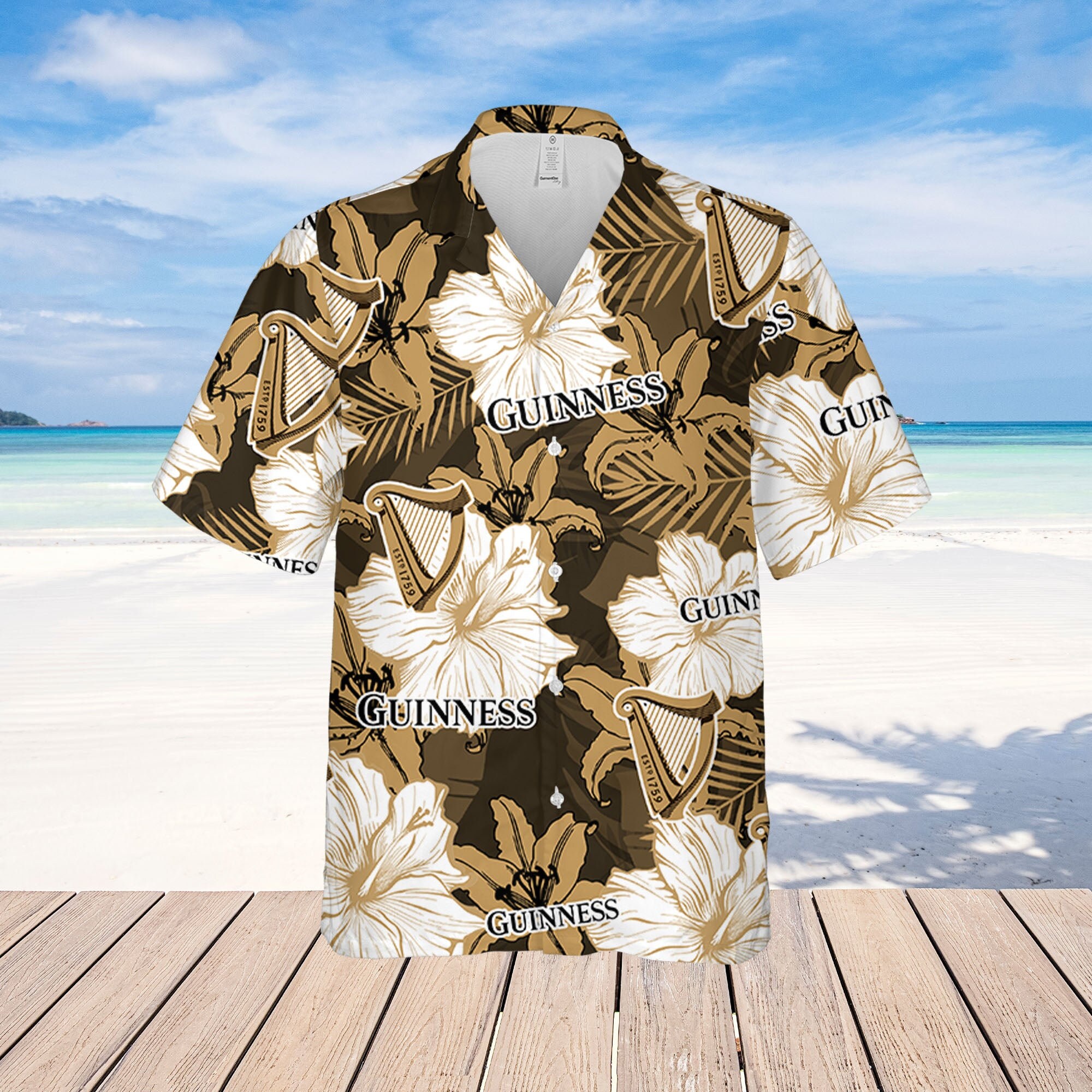 Guinness Hawaiian Floral Pattern Guinness Baseball Shirt, Hawaiian ...