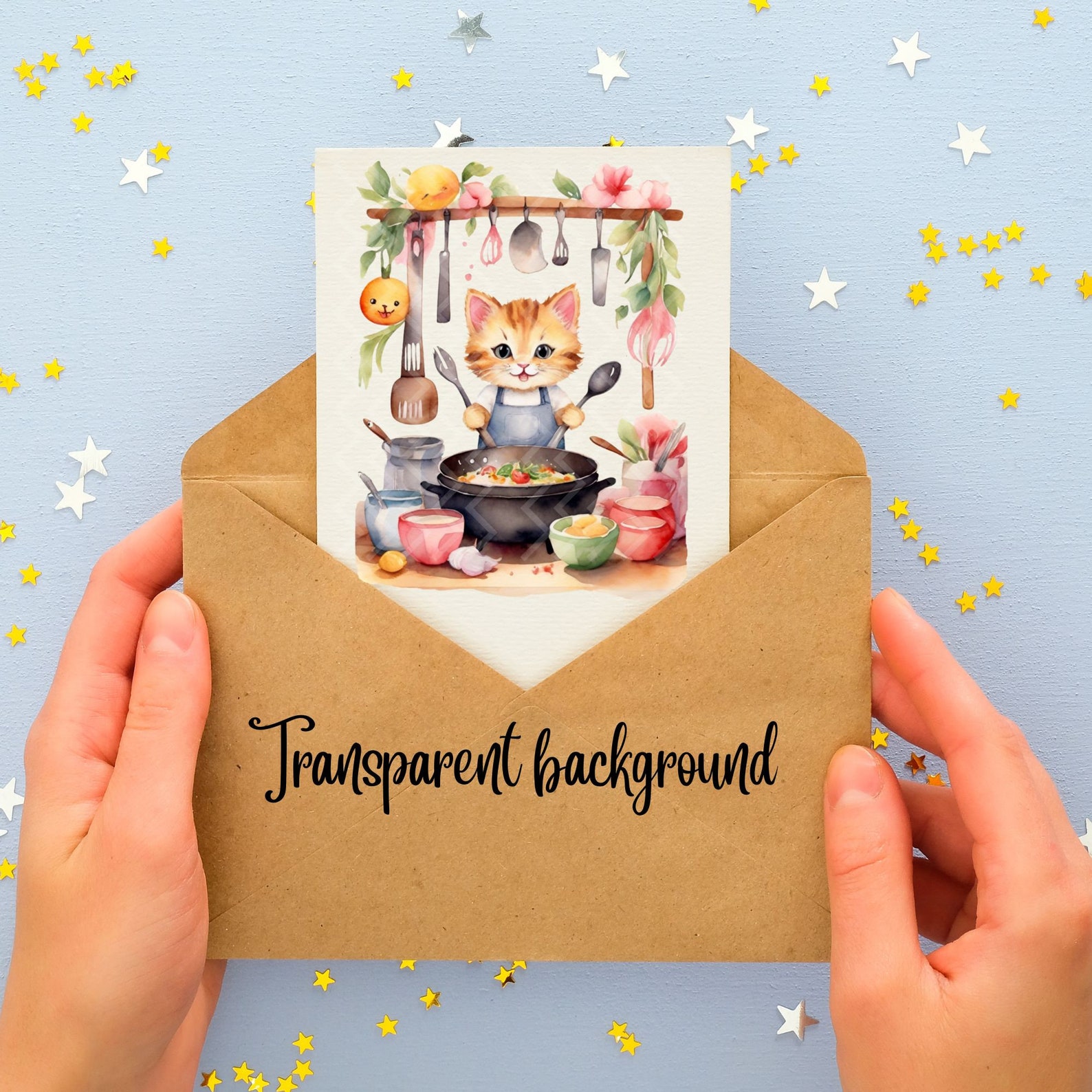 Watercolor Cooking Animals Clipart: Baby Chefs (10 PNG) Commercial Use ...