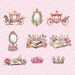 Watercolor Pink Princess Clipart, Little Princess Clipart, Fairy Tale ...