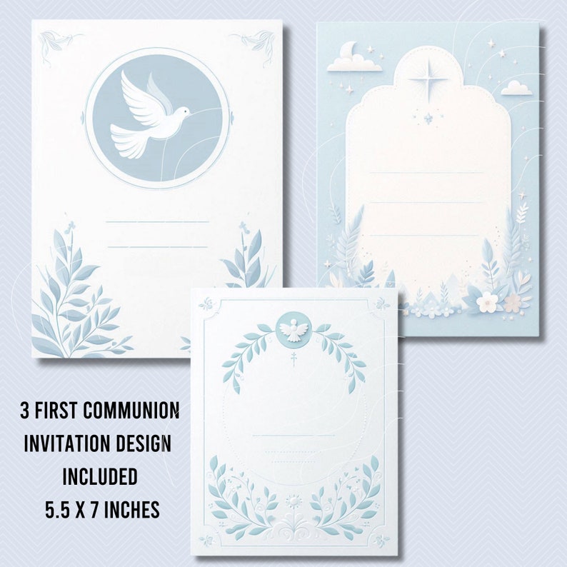 First Communion Clipart: Watercolor Boy, Birds, Flowers (commercial Use ...