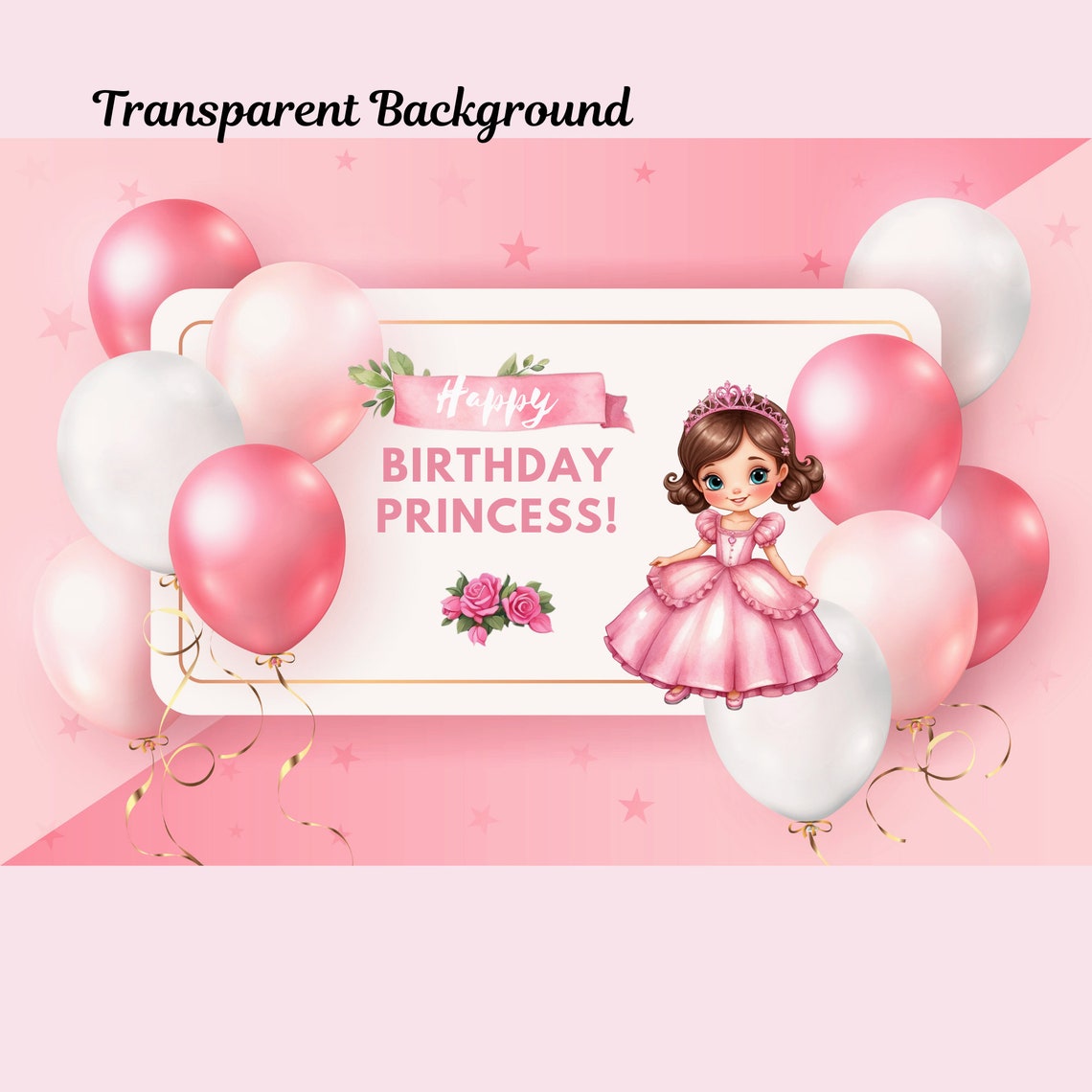 Watercolor Pink Princess Clipart, Little Princess Clipart, Fairy Tale ...