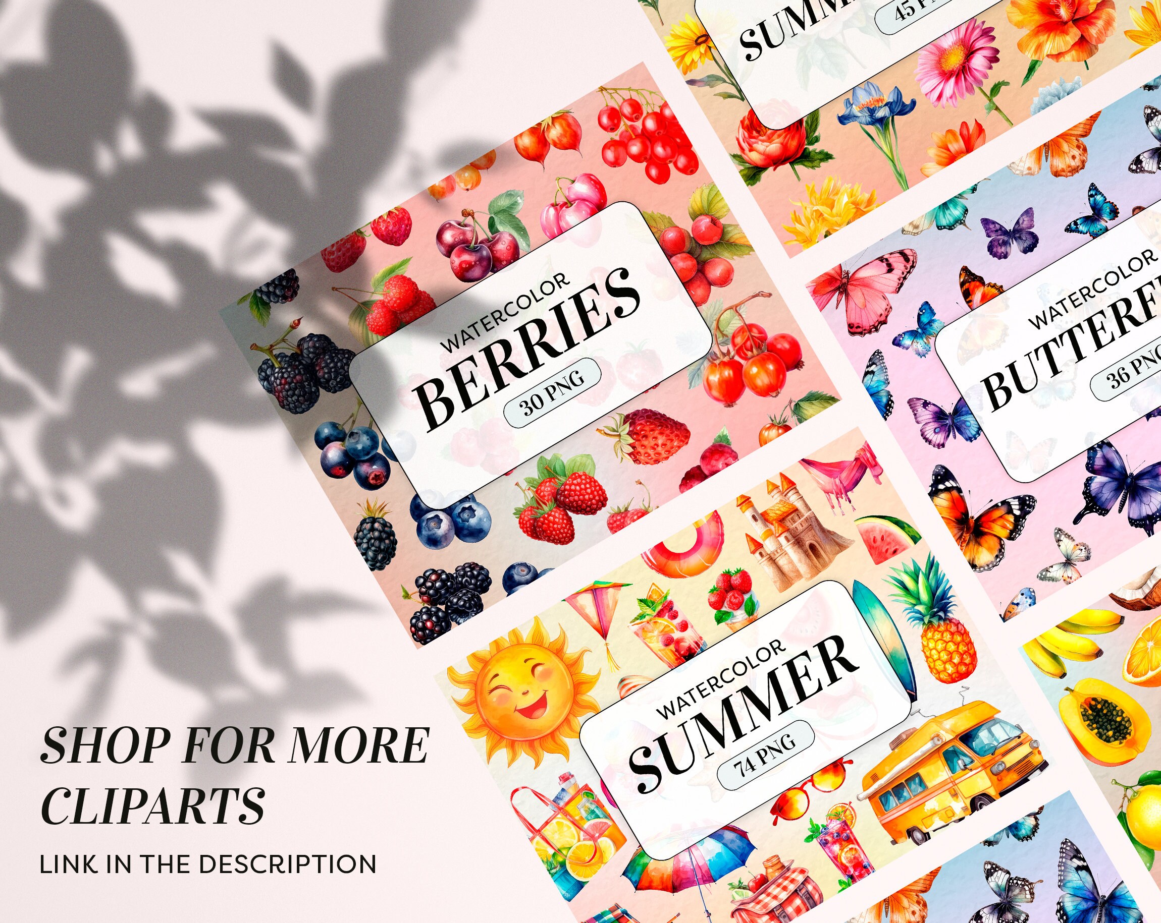 Watercolor Strawberry Clipart - Watercolor Fruits PNG - Commercial Use ...