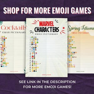 Emoji Games Bundle, 10 Printable Party Games, Fun Party Activity, Party ...