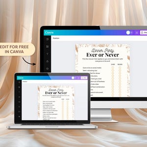 Ever or Never Dinner Party Game, Printable & Editable Game, Icebreaker ...