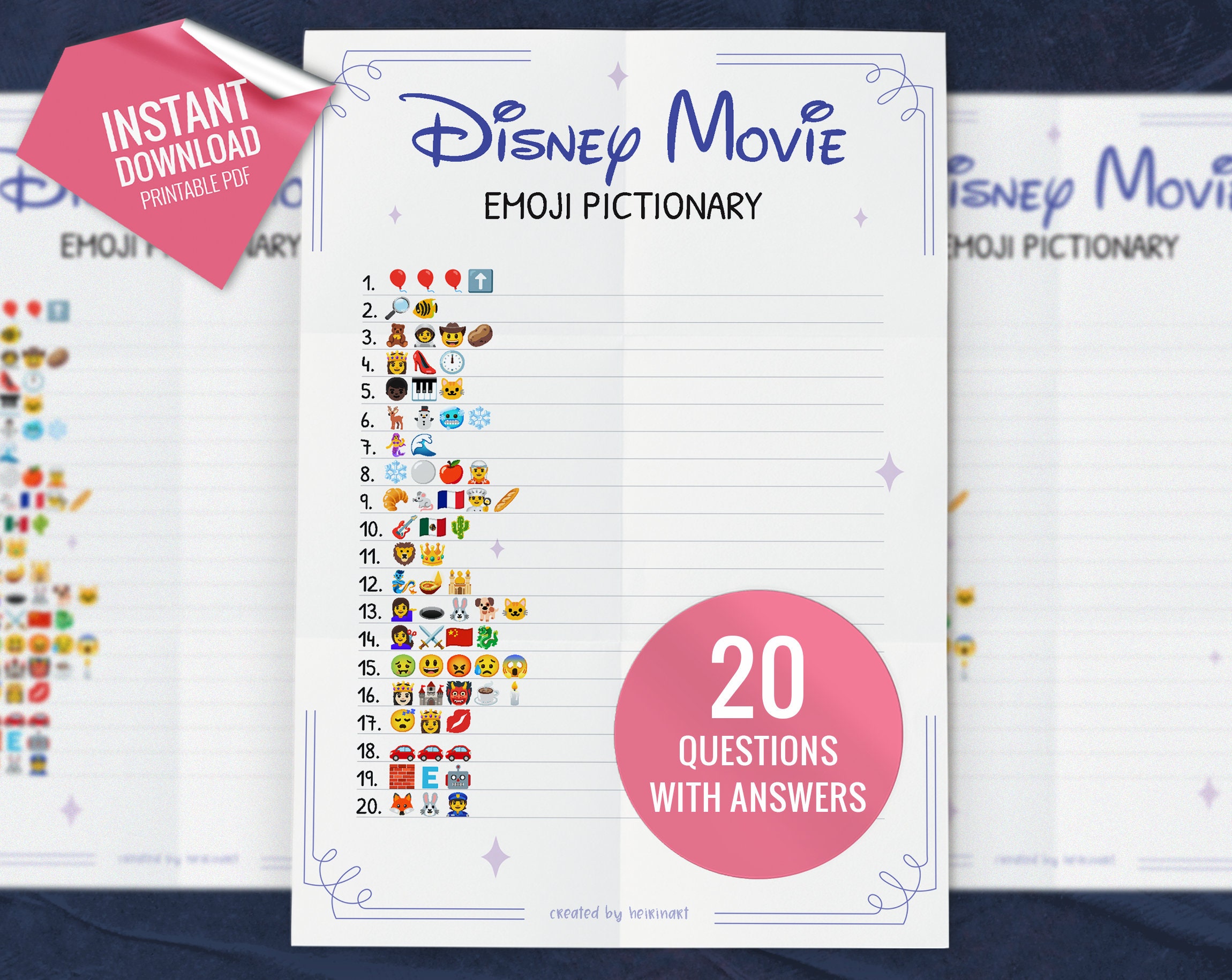 Printable Emoji Quiz: Movies virtual Games. Printable Games. Printable ...