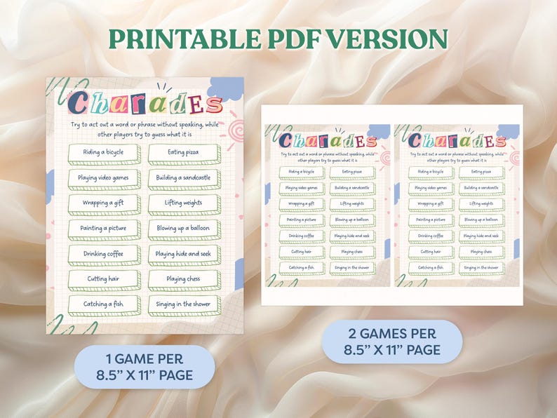 Charades Birthday Boy Game, Printable & Editable Birthday Game, Fun ...