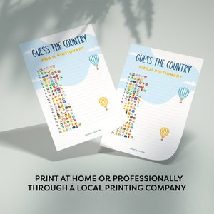Guess the Country Emoji Pictionary, Printable Party Games, Fun Family ...