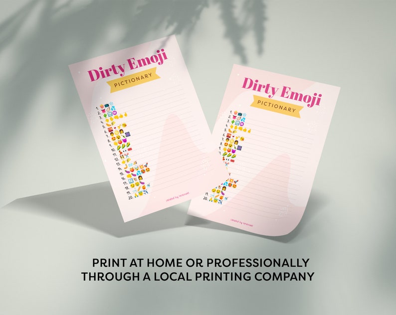 Dirty Emoji Pictionary, Printable Party Games, Hen Party Games, Fun ...
