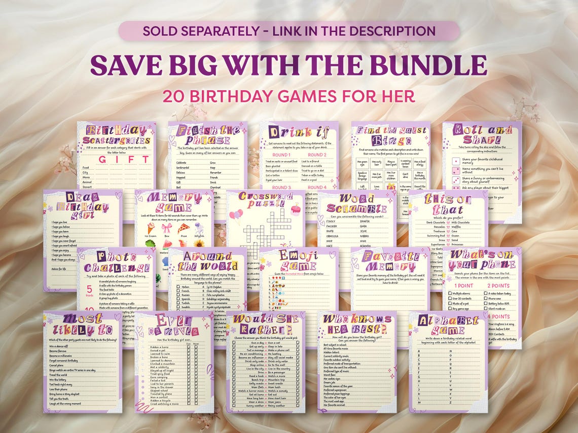 This or That Birthday Game for Her, Printable Editable Party Game ...