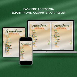 Spring Idioms Emoji Pictionary, Printable Party Games, Party Game for ...