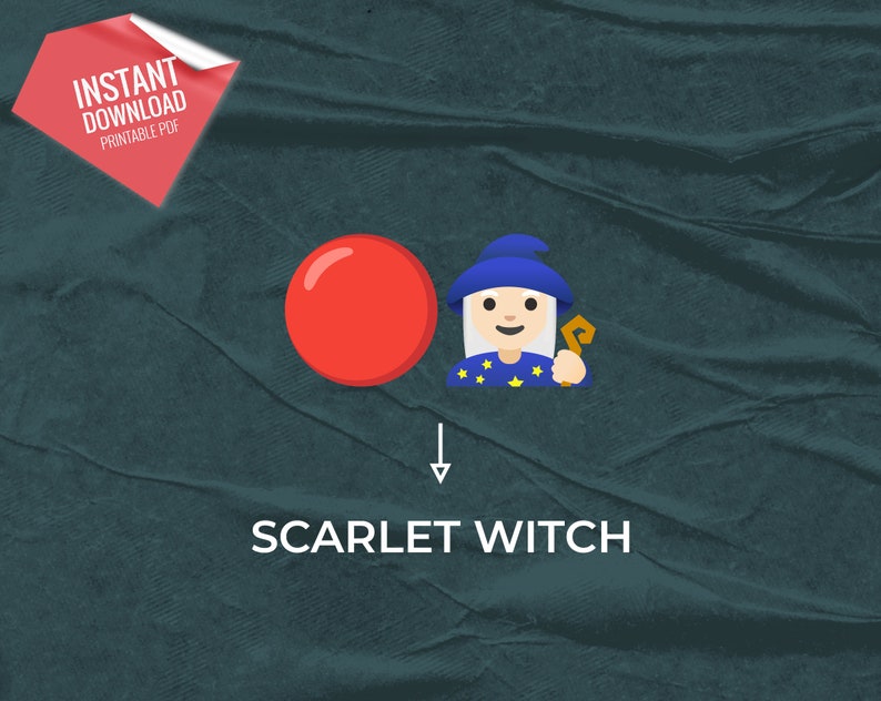 Marvel Characters Emoji Pictionary, Party Game for Kids and Adults ...