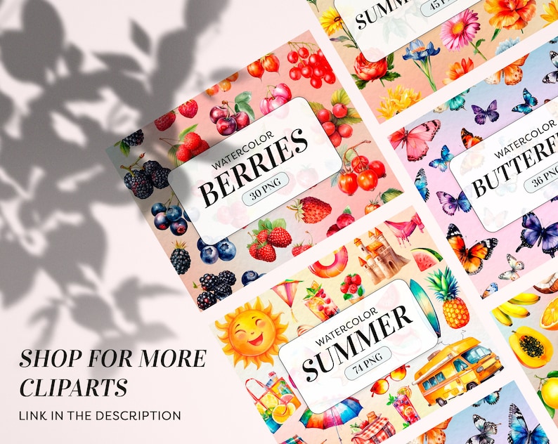 Watercolor Fruits Clipart - Watercolor Fruits PNG - Commercial Use ...