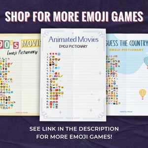 Horror Movies Emoji Pictionary, Printable Party Games, Fun Family ...