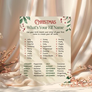 What's Your Elf Name Christmas Party Game, Printable & Editable Game ...