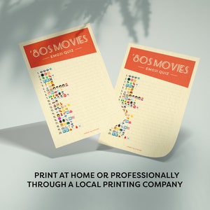 80s Movies Emoji Pictionary, Printable Party Games, Fun Family Activity ...