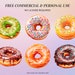 Watercolor Donuts Clipart Dessert Donut PNG Commercial Use Sweet Bakery ...