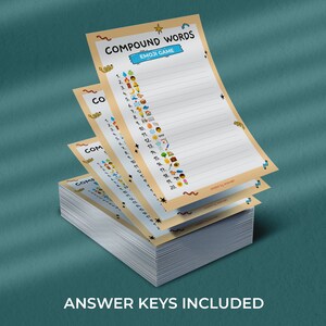 Compound Words Emoji Pictionary, Printable Party Games, Fun Family ...