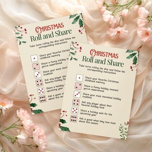 Roll and Share Christmas Game, Printable & Editable Game, Fun Family ...